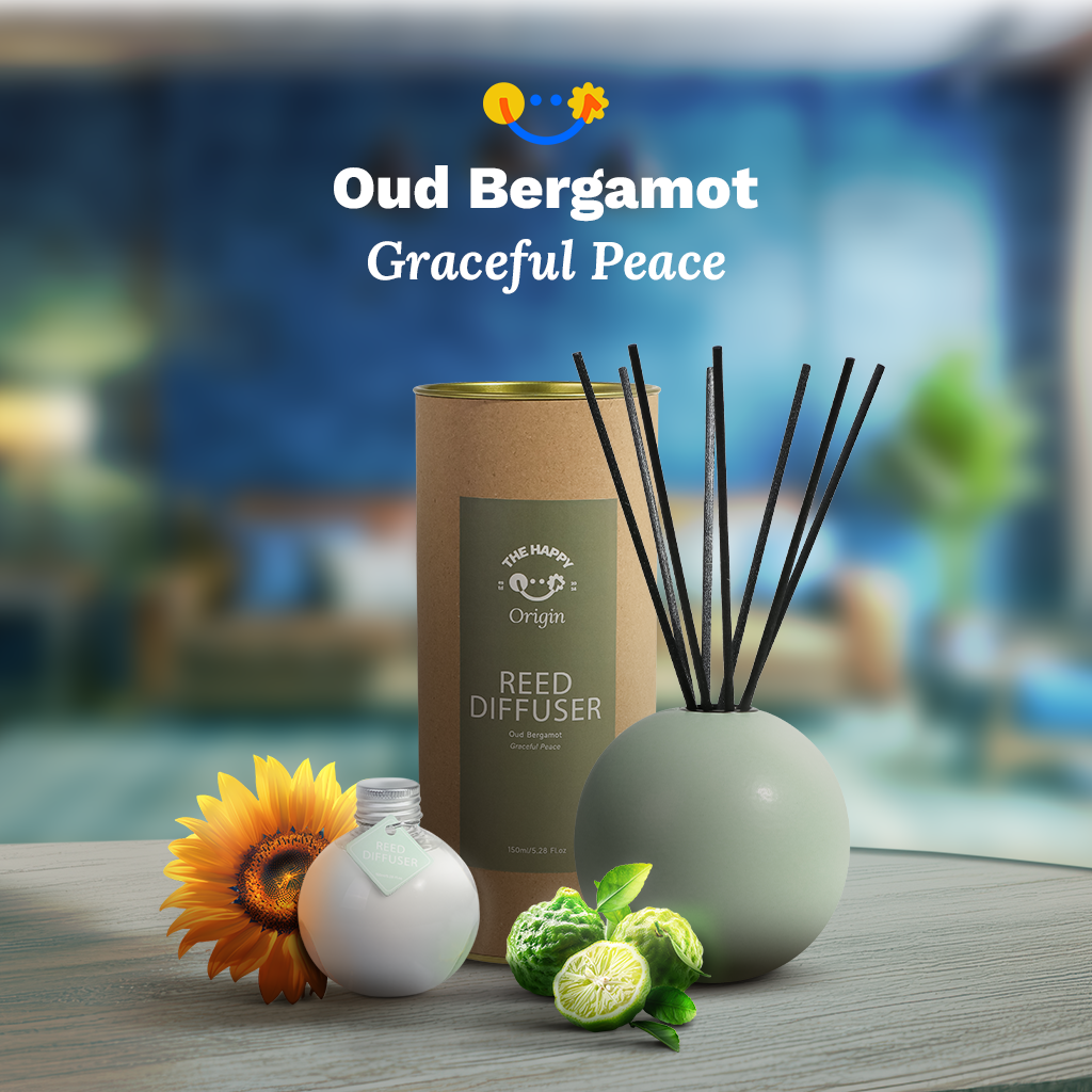 Japanese Inspired Design | Oud Bergamot - Graceful Peace Aroma Reed Di